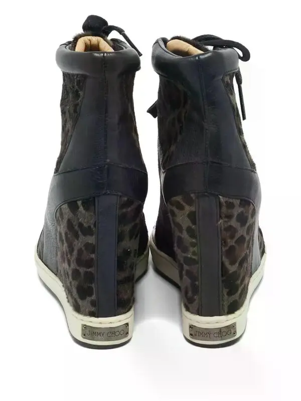 JIMMY CHOO Calf-hair Leopard Sneakers