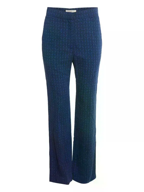 Sandro Jacquard Crepe Trousers