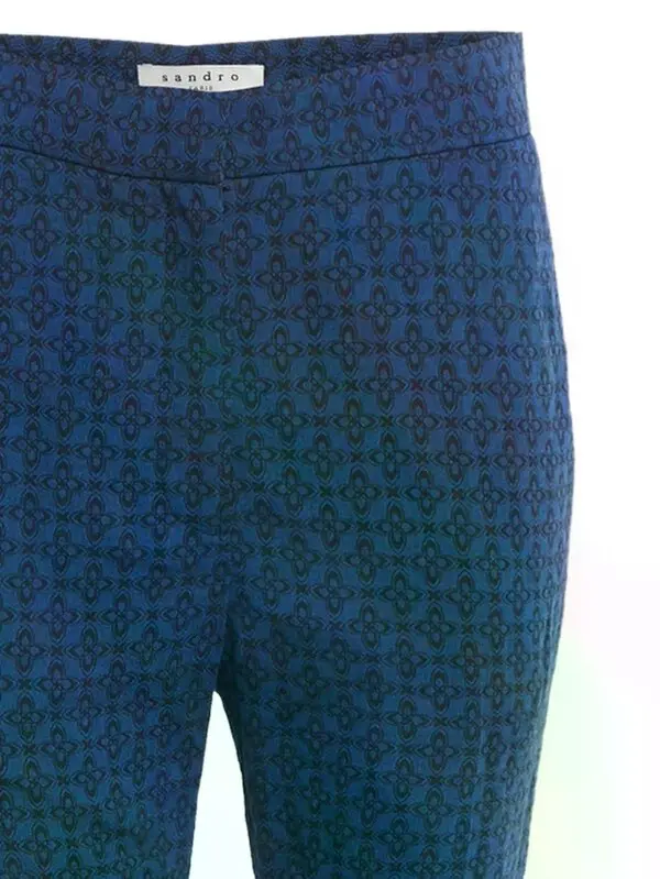 Sandro Jacquard Crepe Trousers