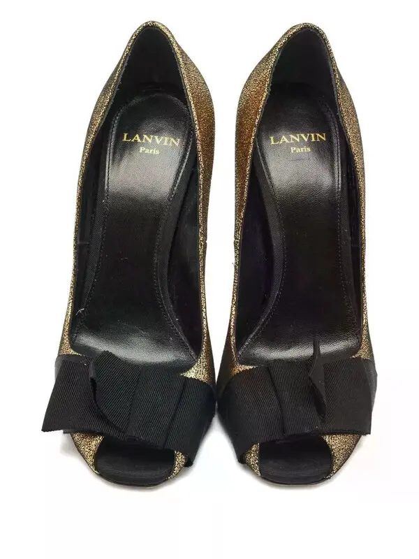 LANVIN Bow Peep-toe Pumps