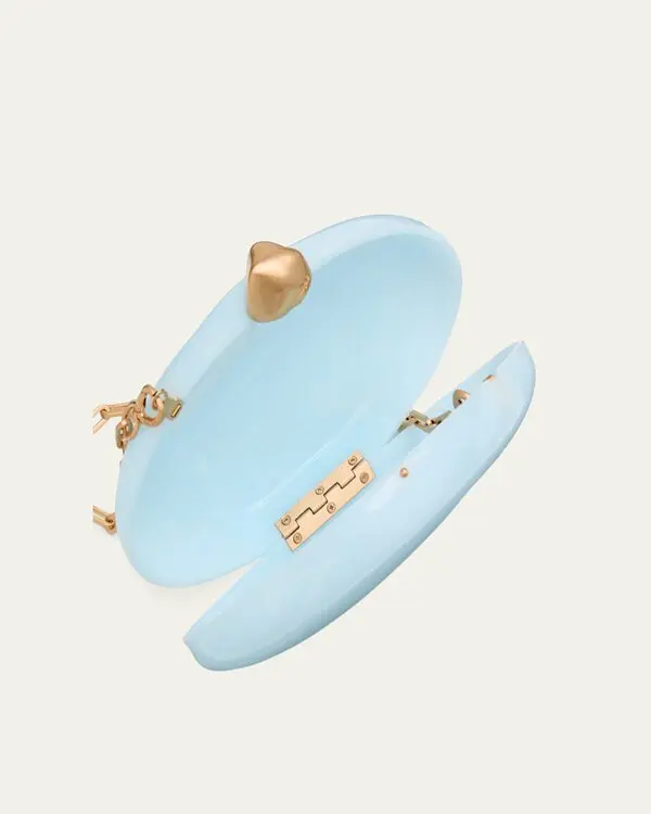 Cult Gaia Eviana Marbled Acrylic Clutch Bag - Light Breeze