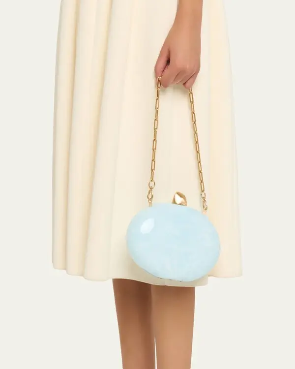 Cult Gaia Eviana Marbled Acrylic Clutch Bag - Light Breeze