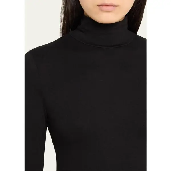 Majestic Filatures Soft Touch Mock Turtleneck Top - Black