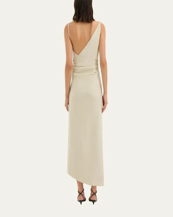 SIR. Raquel Linen Midi Dress
