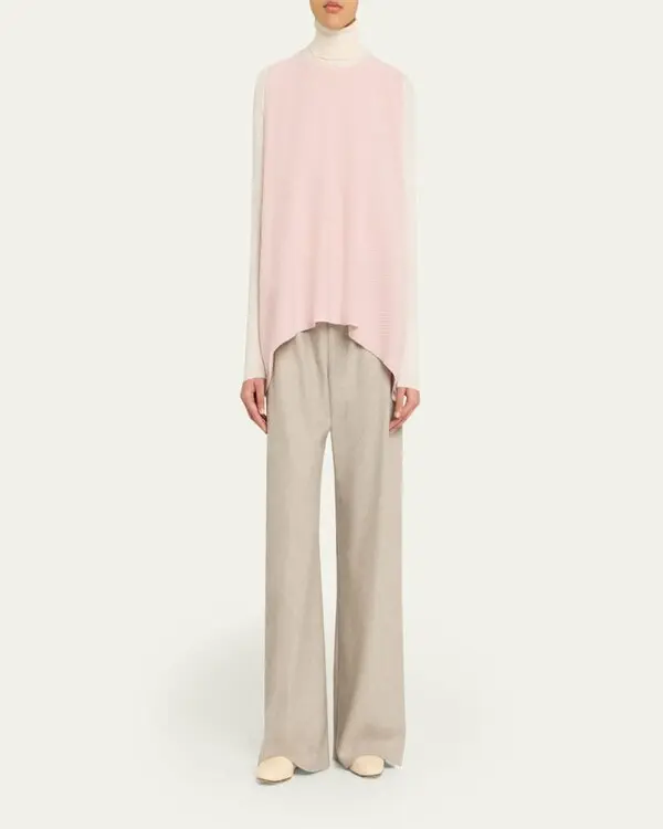 Eskandar A-line Sleeveless Round Neck Top