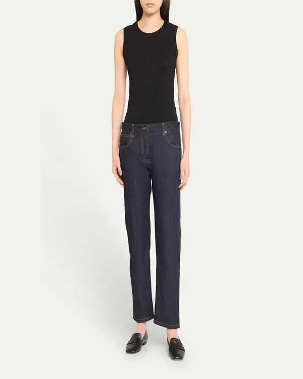 Majestic Filatures Soft Touch Sleeveless Crew - Noir