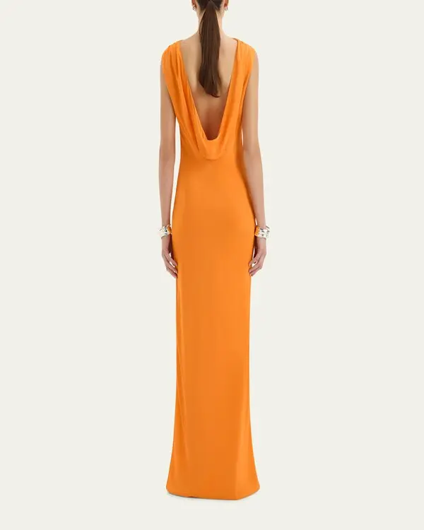 SIR. Isla Cowl-back Silk Gown
