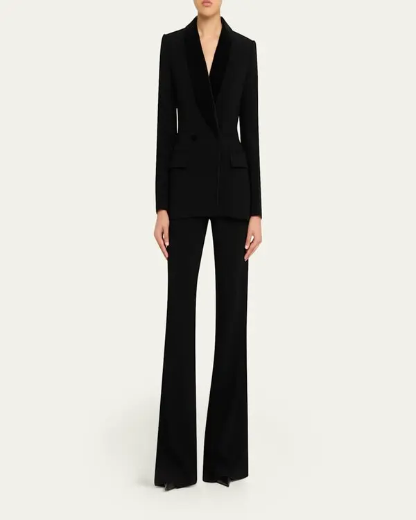 SERGIO HUDSON Velvet Shawl Collar Tuxedo Blazer