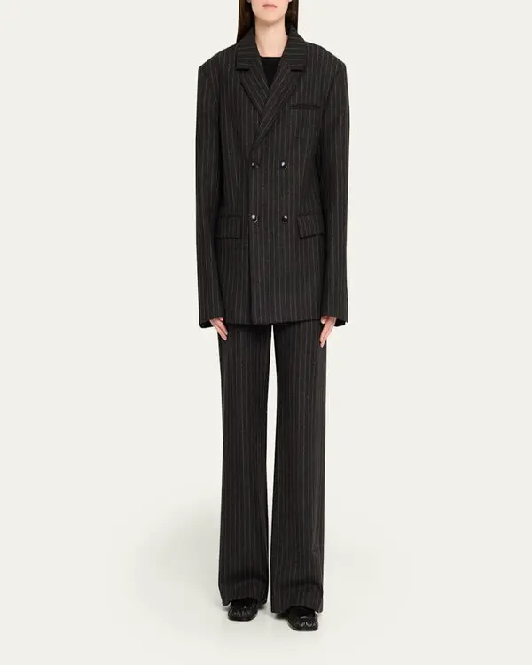 Nanushka Arvenn Pinstripe Wool Pants