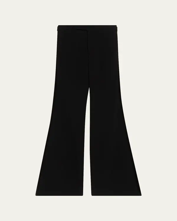SERGIO HUDSON Velvet Stripe Crepe Trousers
