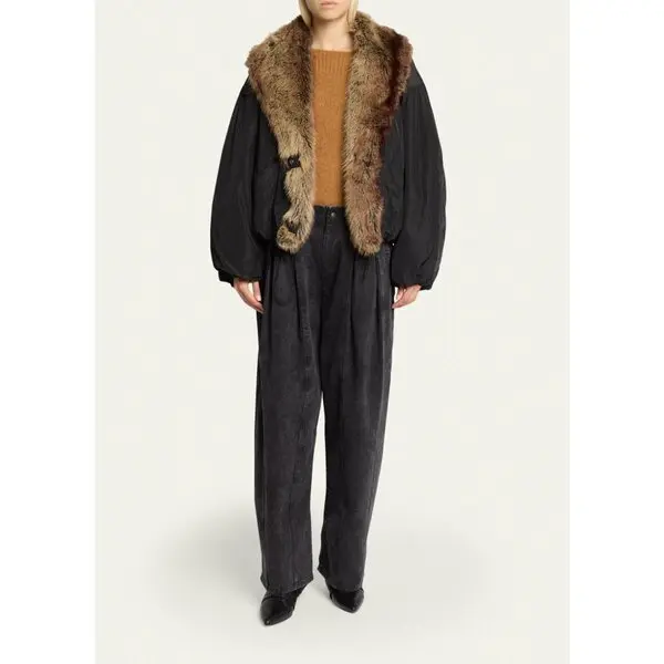 Isabel Marant Étoile Charone Short Parka With Faux Fur Lining