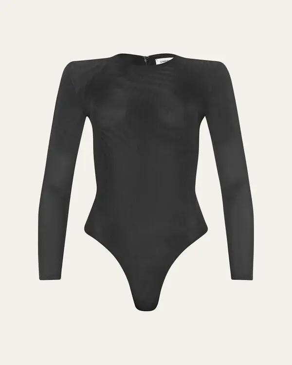 L'Agence Trista Stretch Mesh Bodysuit