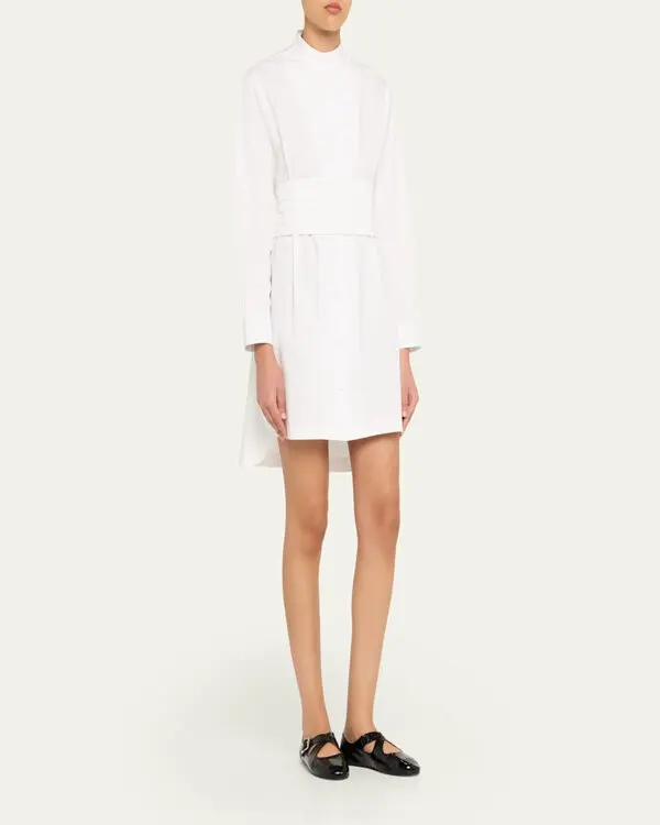 Alaïa Cummerbund Mini Shirtdress