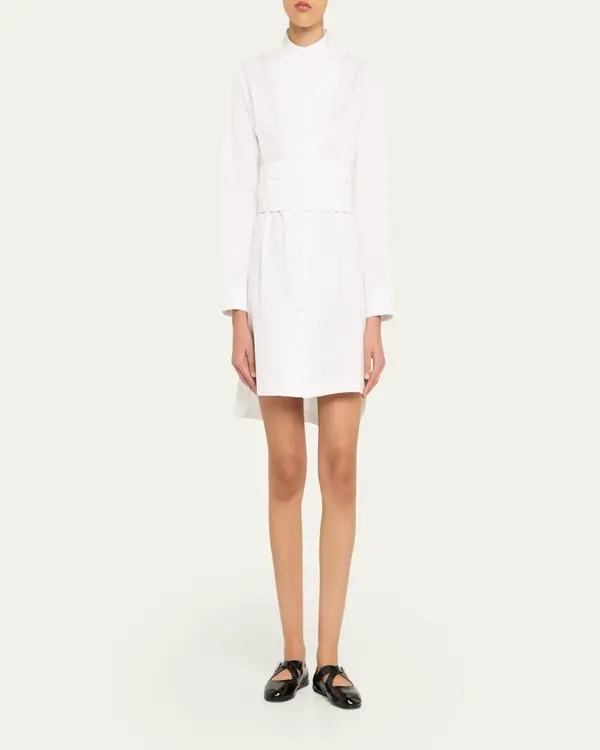 Alaïa Cummerbund Mini Shirtdress