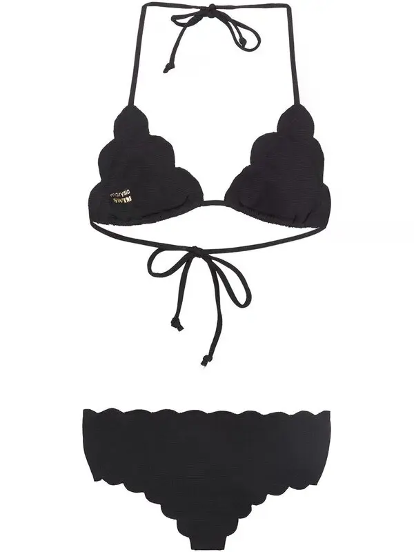 Marysia Scalloped Trim Bikini Set