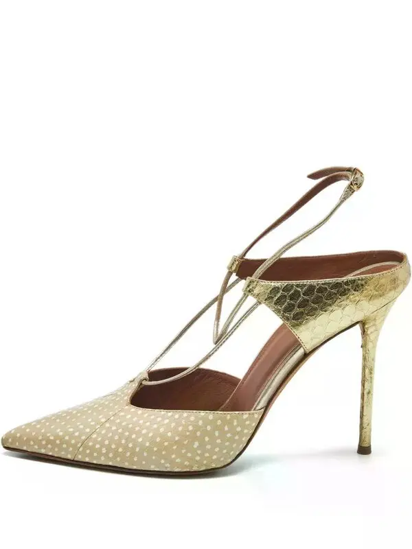 MALONE SOULIERS Printed Stiletto Mules - Neutrals