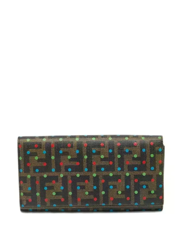Fendi 2010 Polka-dot-print Wallet - Brown