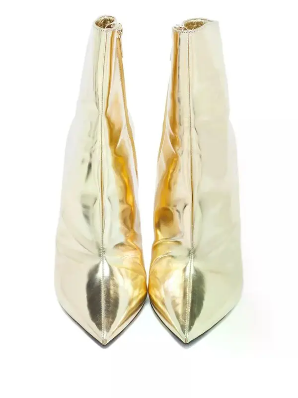 JIMMY CHOO Hurley Pointed-toe Metallic Boots