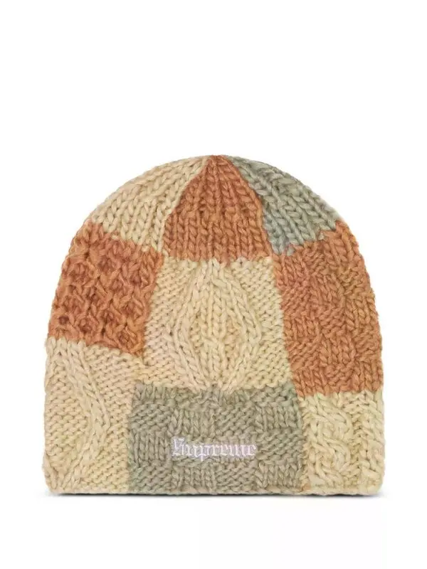 Supreme Block Knit Beanie - Neutrals