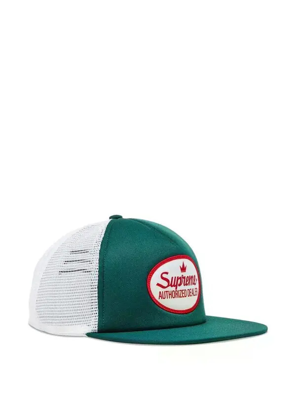 Supreme Logo Patch Trucker Cap - Green