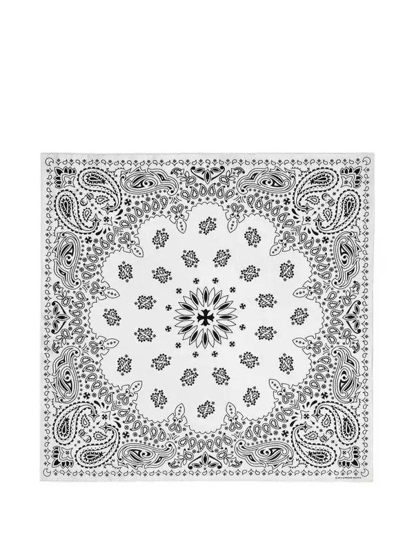 Chrome Hearts Bandana-print Silk Scarf - Black