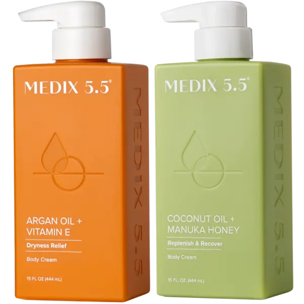 MEDIX 5.5 Nourish + Renew Duo | Coconut Oil + Manuka Honey Body Cream, Argan Oil Body Cream - One-color
