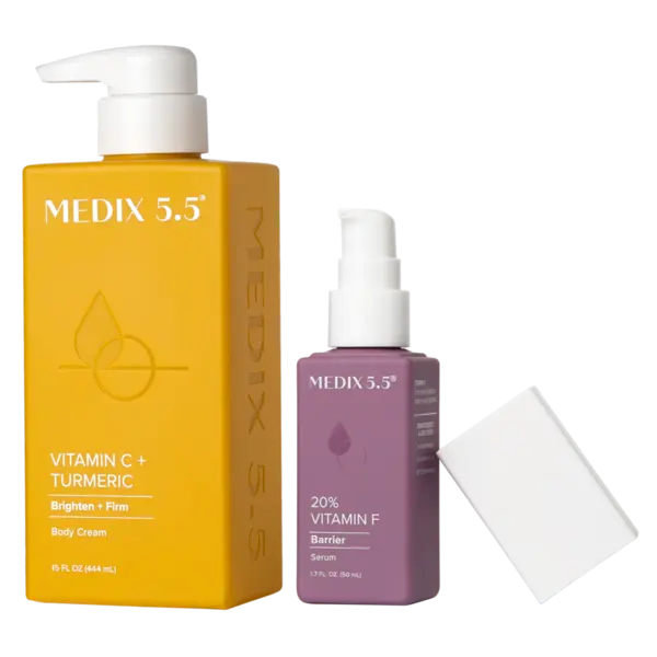 MEDIX 5.5 Support + Glow Duo | Vitamin C + Turmeric Body Cream, 20% Vitamin F Serum - One-color