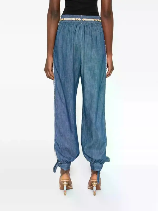 Zimmermann Drawstring-fastening Trousers With Lace Embellishment