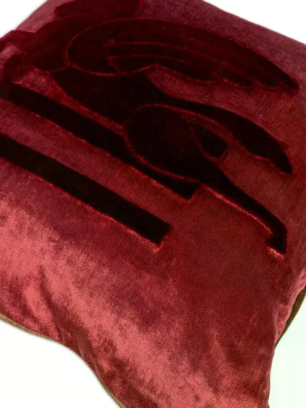 Etro Pegasus Appliqué Cushion - Red