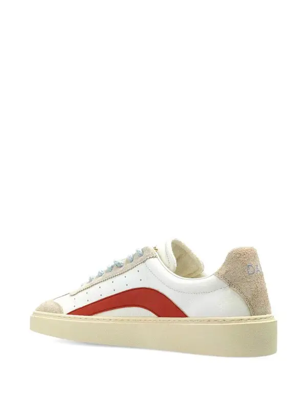 Dsquared2 Suede Panel Low Top Sneakers - White