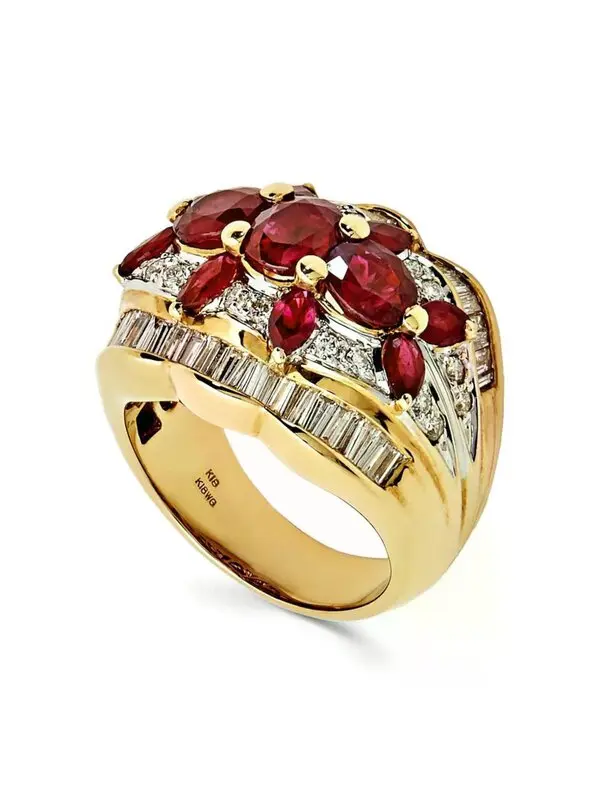 JEWELS AFICIONADO 18k Yellow Ruby And Diamond Ring