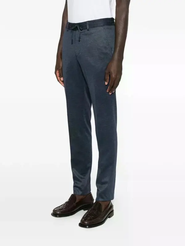 Karl Lagerfeld Drawstring Straight-leg Trousers - Blue
