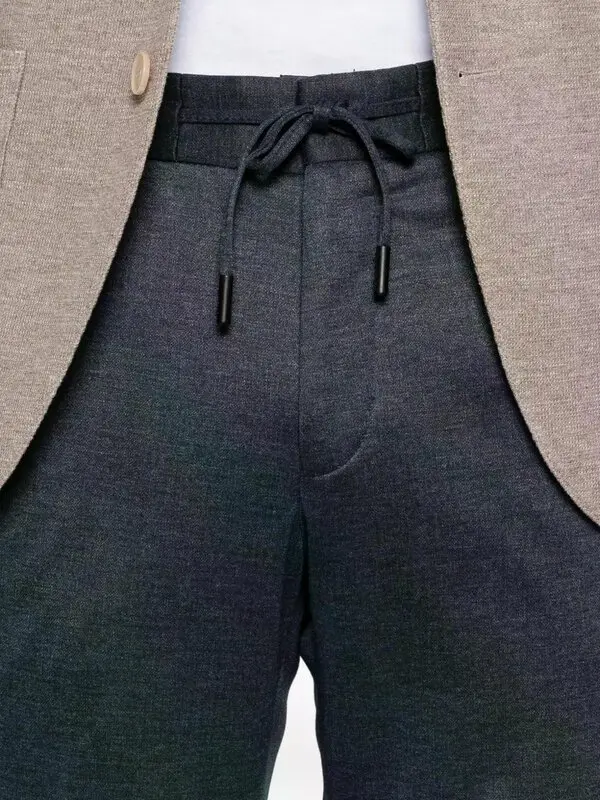 Karl Lagerfeld Drawstring Straight-leg Trousers - Blue