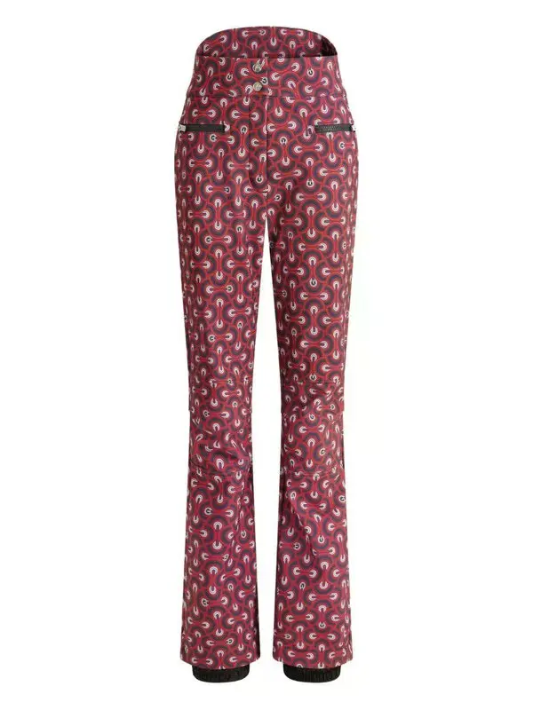 Fusalp Diana Patterned Zip Ski Pants - Red