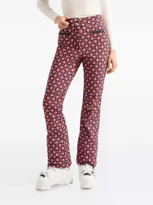 Fusalp Diana Patterned Zip Ski Pants - Red