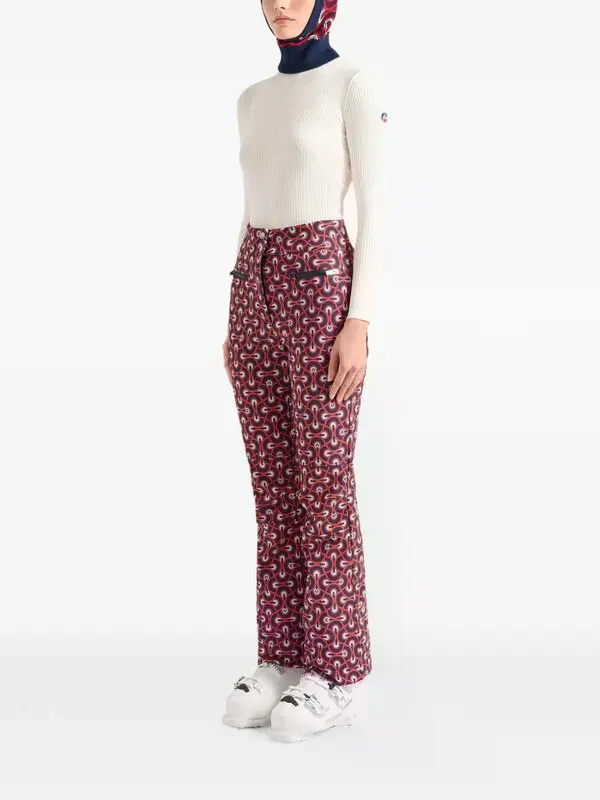 Fusalp Diana Patterned Zip Ski Pants - Red