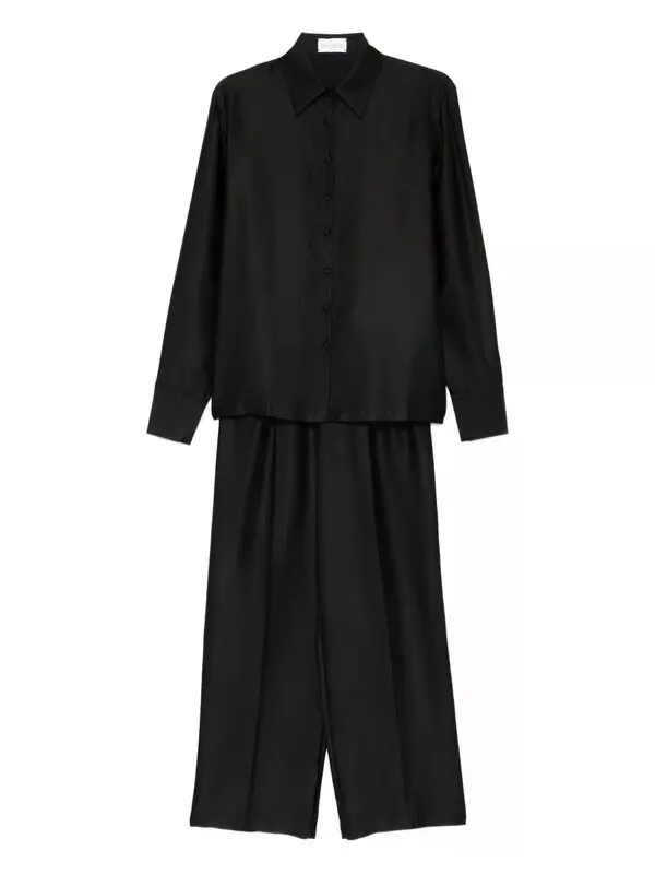 SILKYLICIOUS Buttoned Three Piece Set - Black