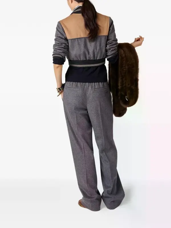Miu Miu Embroidered Logo Wool Jacket
