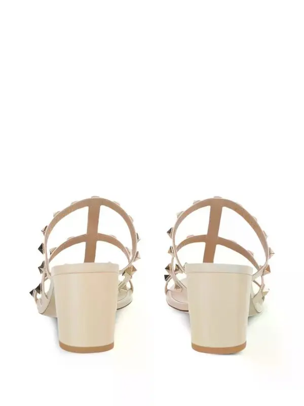 Valentino Garavani Rockstud Leather Mules - Neutrals