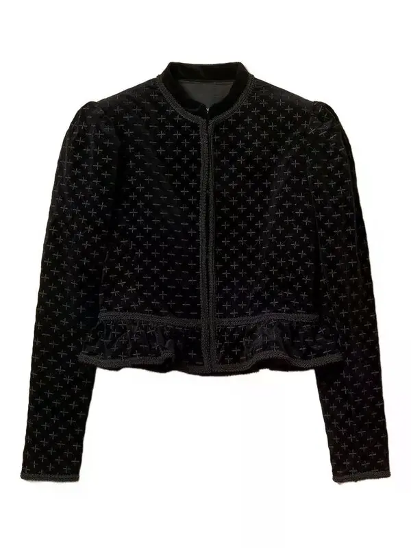 TWINSET Embroidered Velvet Jacket