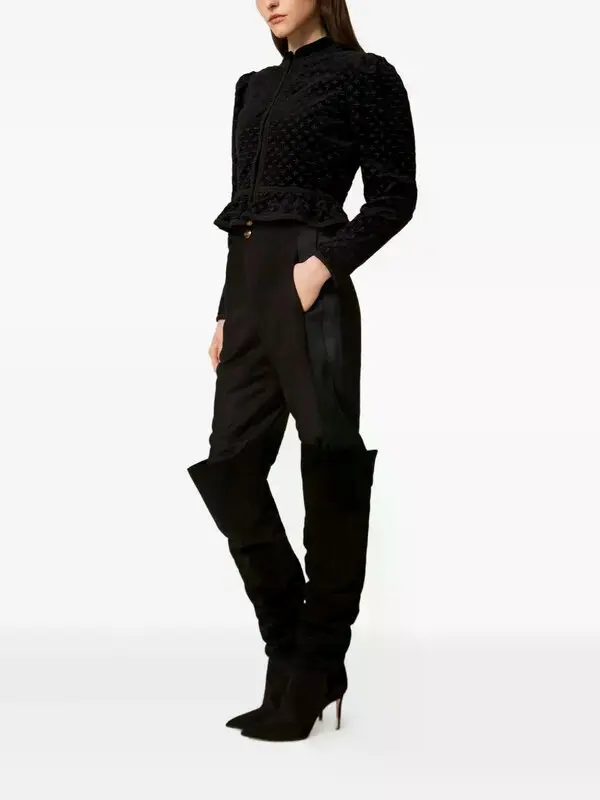 TWINSET Embroidered Velvet Jacket
