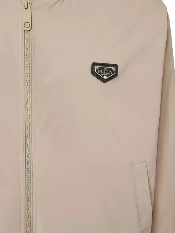 Philipp Plein Logo-patch Bomber Jacket - Neutrals