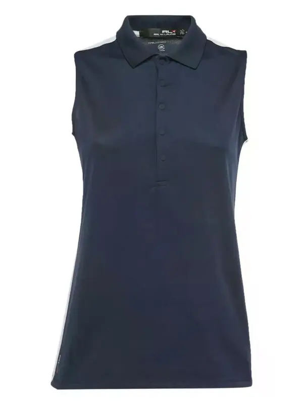 Rlx Ralph Lauren Sleeveless Striped Polo Shirt