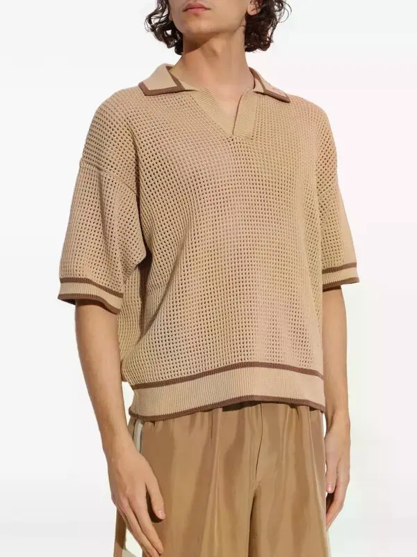Dsquared2 Open Knit Embroidered T-shirt