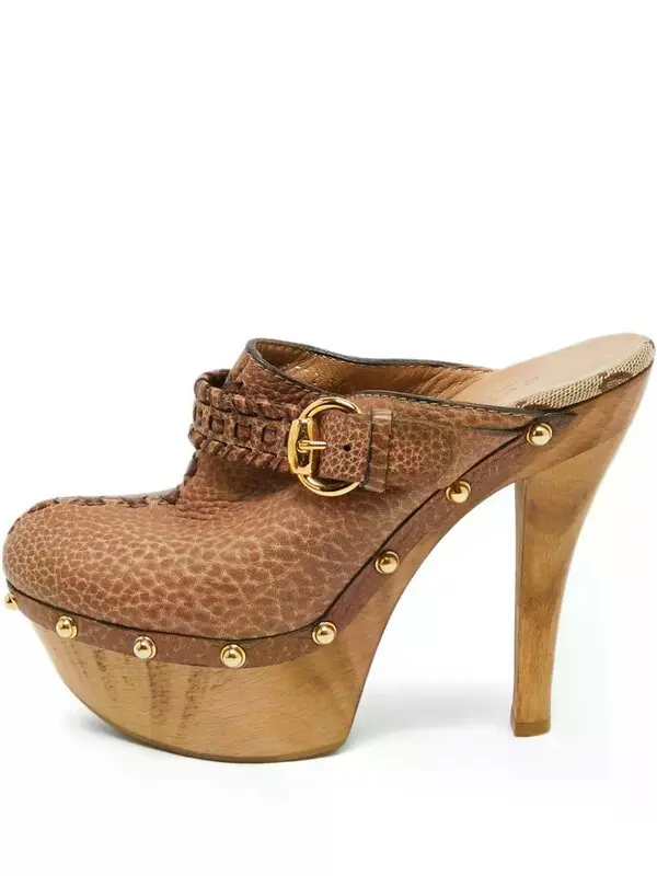 Gucci Janis Leather Studded Mules