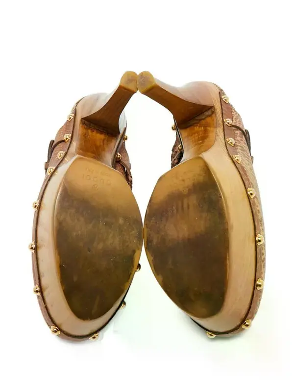 Gucci Janis Leather Studded Mules