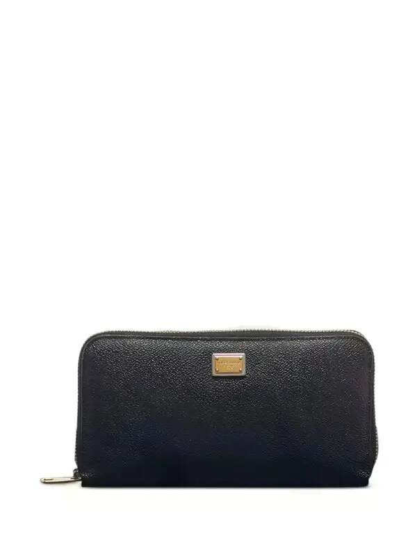 Dolce & Gabbana Zip Leather Wallet - Black