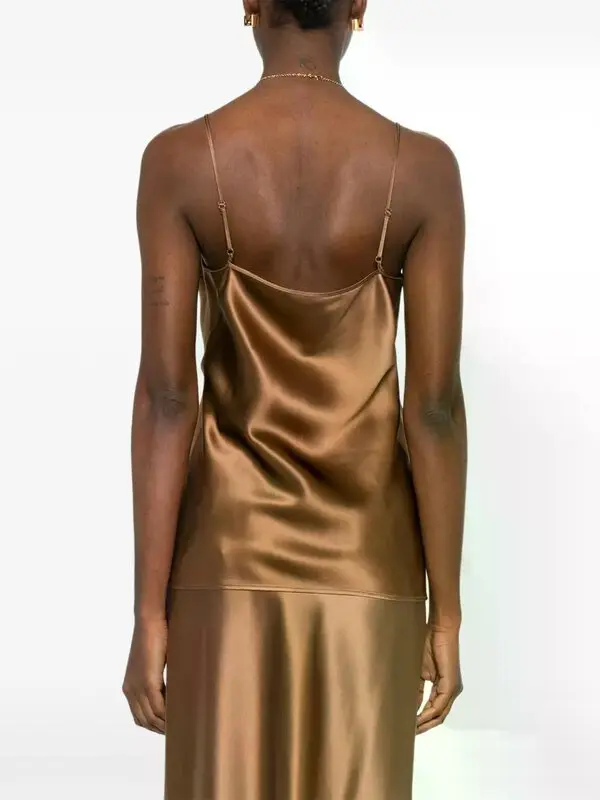 JOSEPH Clea V-neck Top - Brown