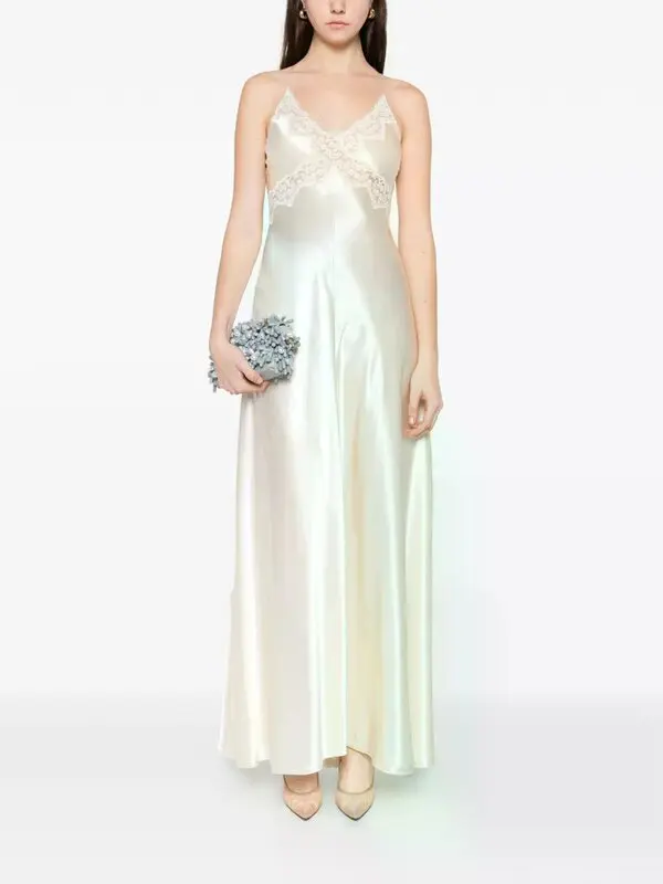 Alberta Ferretti Lace Straps A-line Dress