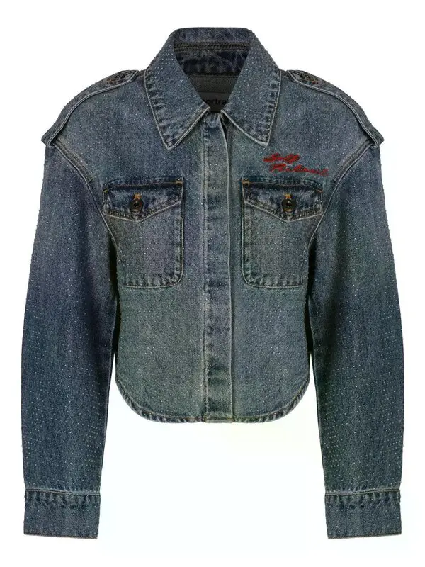 SELF-PORTRAIT Studded Cropped Jacket